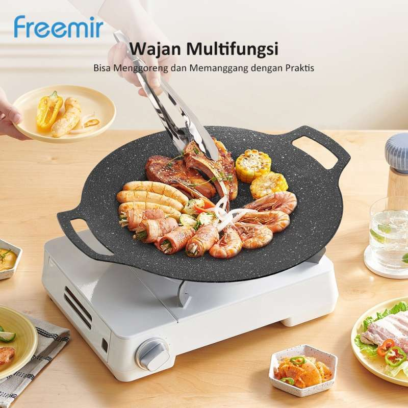 Jual FREEMIR WAJAN GRILL PAN ANTI LENGKET 30 CM + FREE CAPITAN | Shopee ...