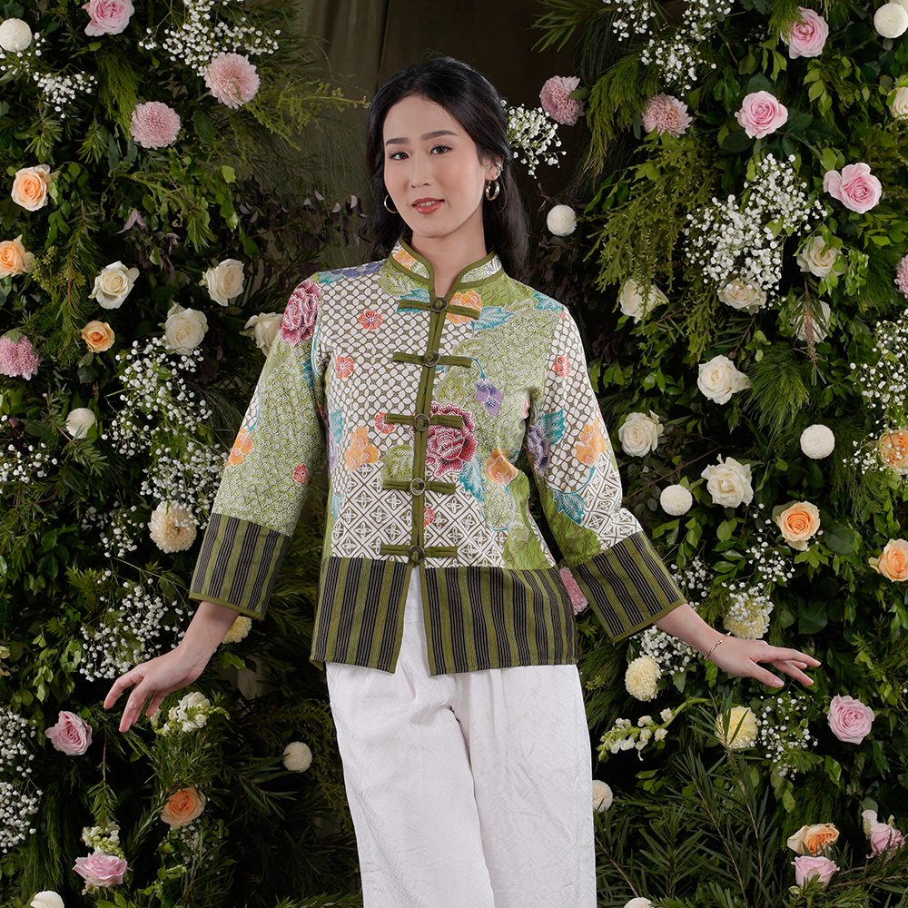 Jual NONA RARA - Laura Encim T2276, Baju Batik Kasual Modern | Shopee ...