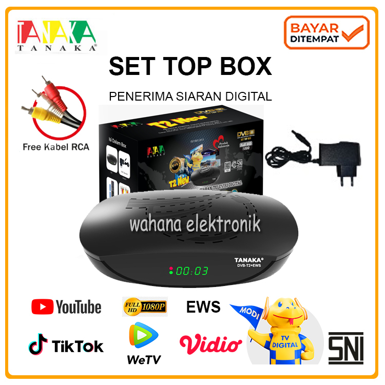 Jual Set Top Box Tv Digital Tanaka Luby Advan Infico iOTO DVB T2 EWS / set top box dvb t2 / set ...