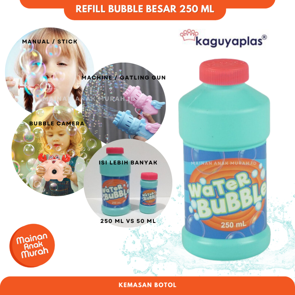 Jual Refill Isi Ulang Dolphin Water Bubble 250 ML Ukuran Besar / Bubble ...
