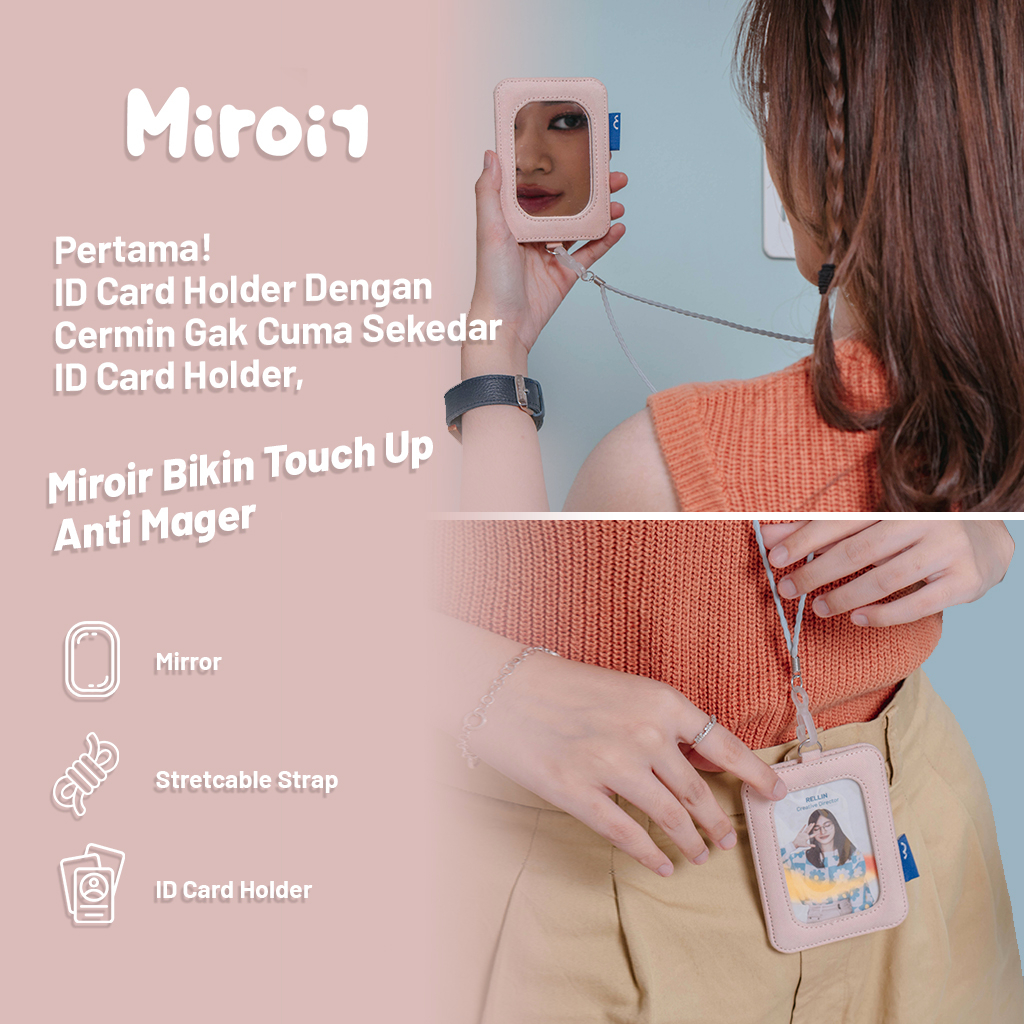 Jual Wallts Miroir - ID Card Lanyard Gantungan Name Tag Kaca Cermin ...