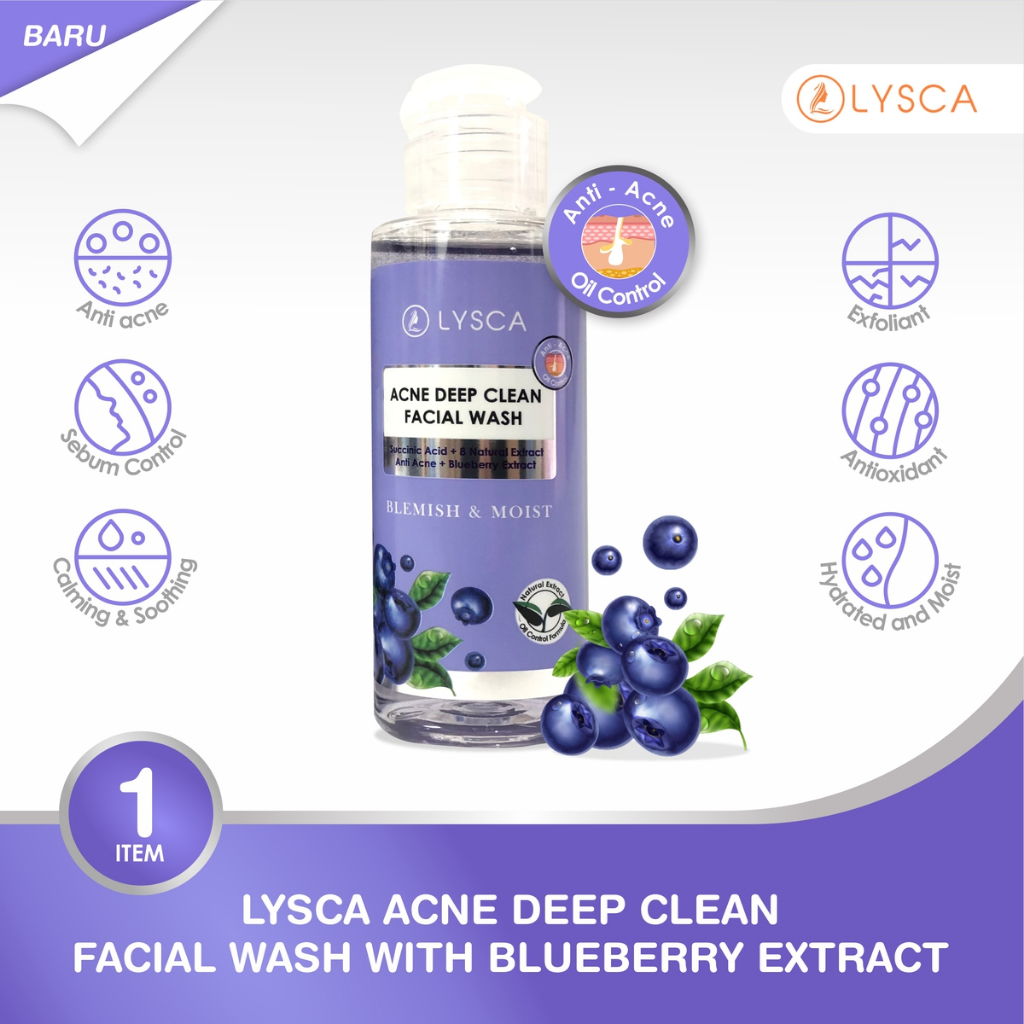 Jual LYSCA Acne Deep Clean Facial Wash - Sabun Wajah Anti Jerawat ...