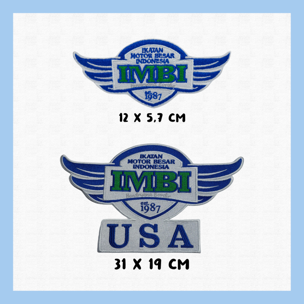 Jual Bordir Logo IMBI Ikatan Motor Besar Indonesia USA 1987 | Shopee ...