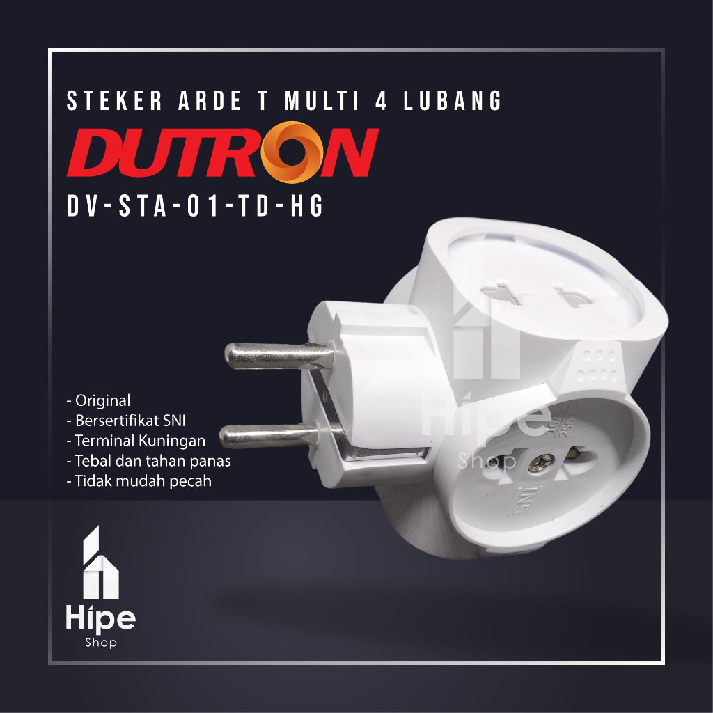 Jual Steker Arde T Multi 4 Lubang Cabang Dutron - DV-STA-01-TD-HG ...