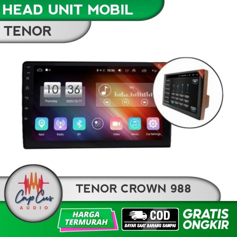 Jual HEAD UNIT ANDROID 9 INCH TENOR CROWN 988 RAM 4/64GB UNIVERSAL ...