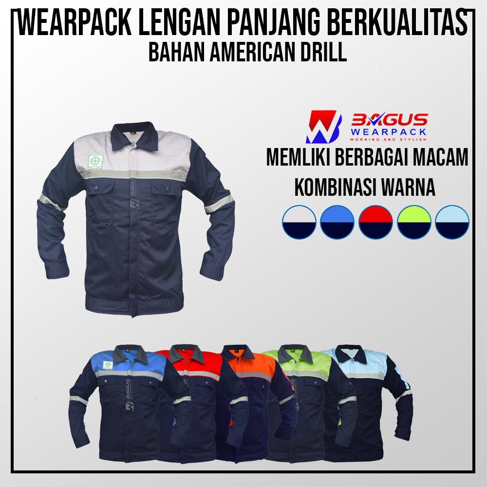 Jual Wearpack Atasan Werpak Kerja Baju Kerja Pria Lengan Panjang ...