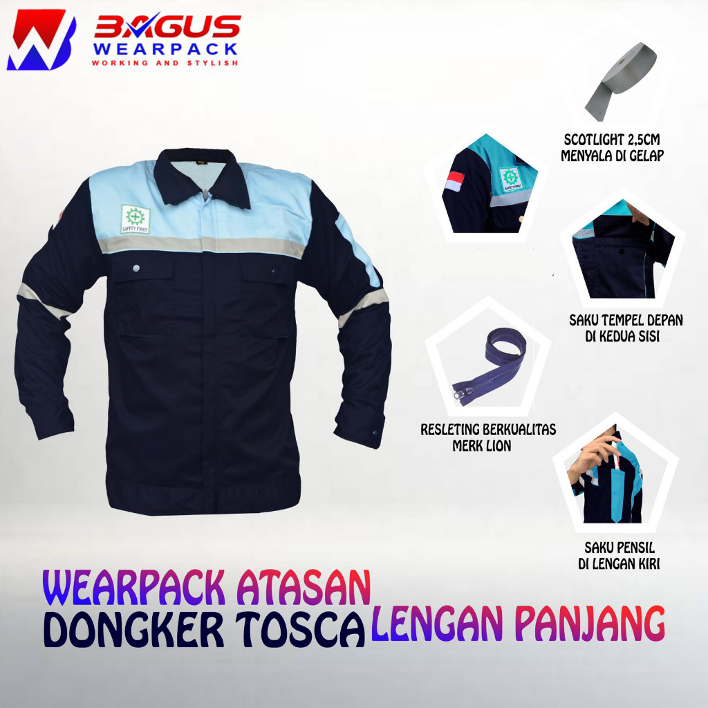 Jual WEARPACK SAFETY / KEMEJA SAFETY / BAJU SAFETY LENGAN PANJANG ...