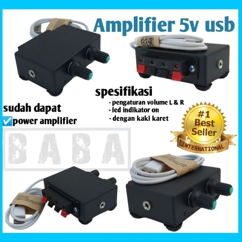 Jual (PROMO)POWER AMPLI MINI 5 VOLT (STEREO 2 CHANEL) | Shopee Indonesia