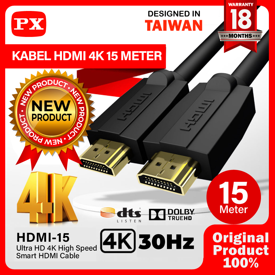 Jual Kabel HDMI 4K Ultra HD HDR ARC High Speed Quality 15 Meter PX HDMI ...