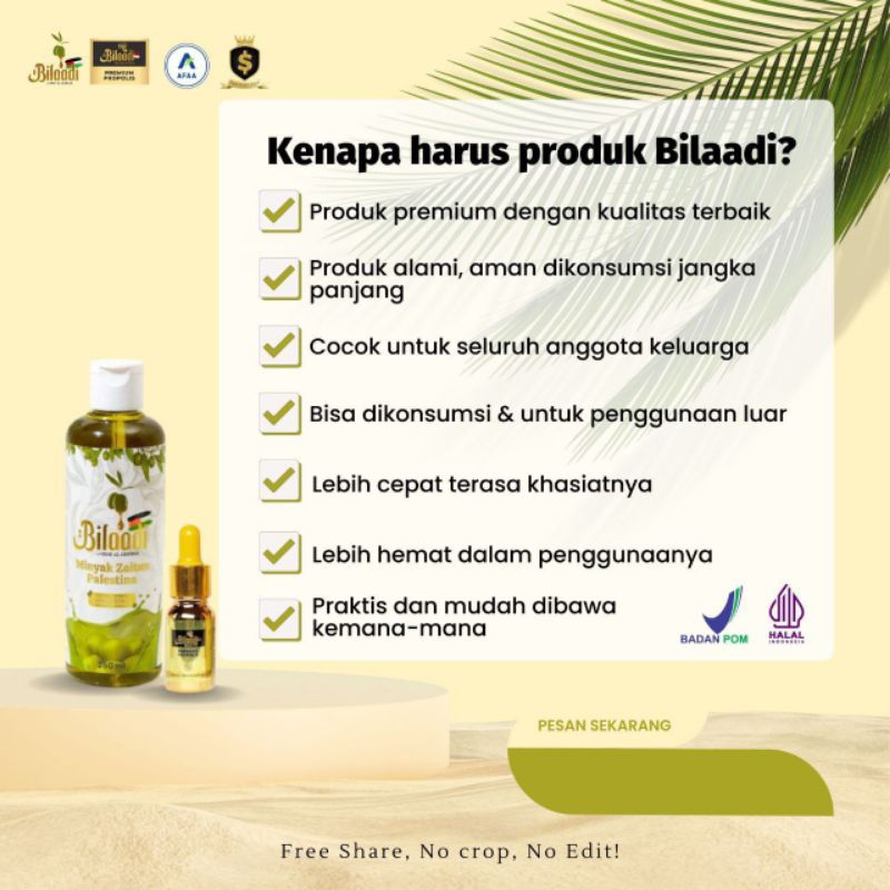 Jual BILAADI MINYAK ZAITUN PALESTINA ASLI 100% EXTRA VIRGIN OLIBE OIL ...