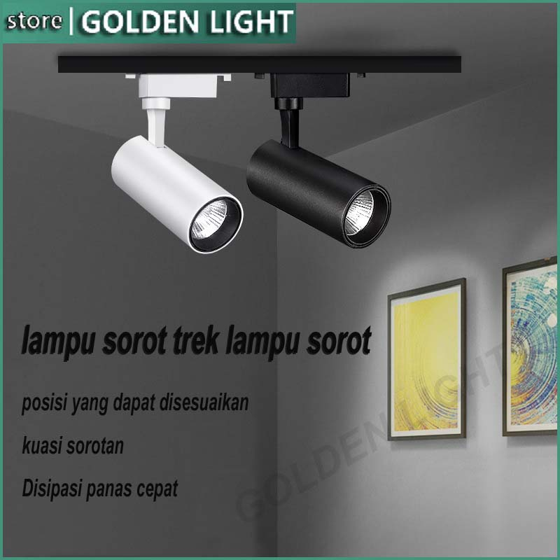 Jual LAMPU SOROT TRACKLIGHT REL SPOTLIGHT TRACK 3WARNA COB SPOT LIGHT ...