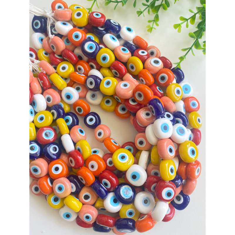 Jual manik kaca evil eye jumbo/ manik mata besar / indonesian glass ...
