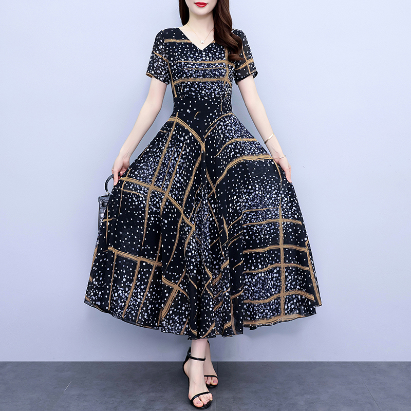 Jual 2023 Versi Korea Baru dari Gaun Bunga Sifon Berukuran Besar/Fat Mm ...