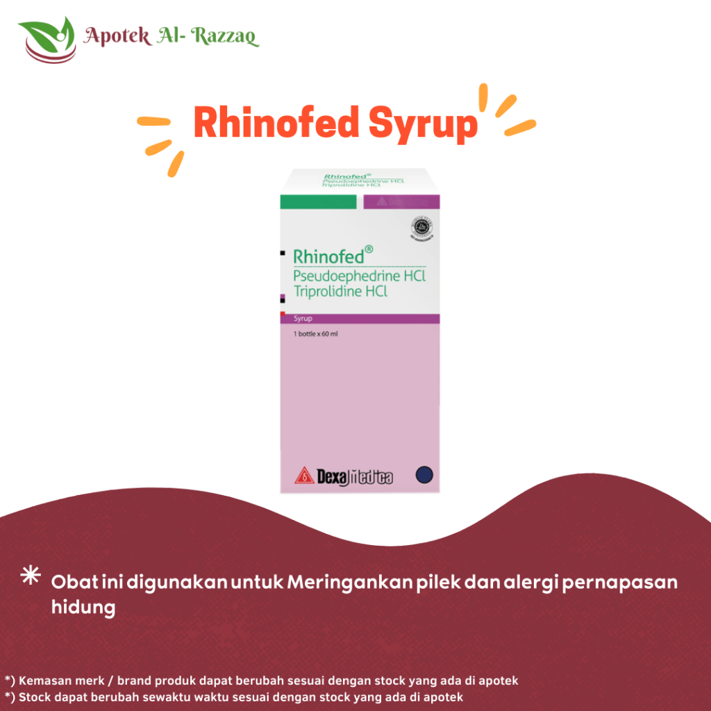 Jual Rhinofed Syrup Botol 60 ml - Pilek | Shopee Indonesia