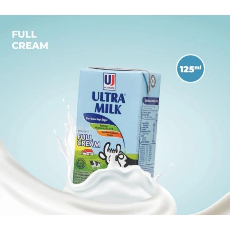 Jual Ultra Milk Full Cream 125ml 1 Dus isi 40 pcs | Shopee Indonesia