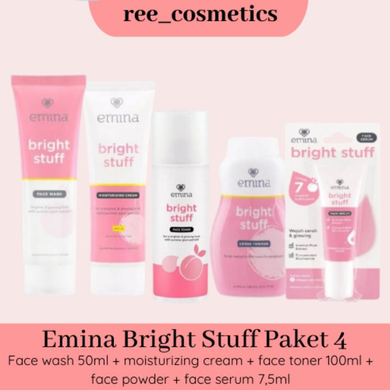 Jual Emina Bright Stuff Paket Lengkap Skincare 1 Set | Emina Paket ...