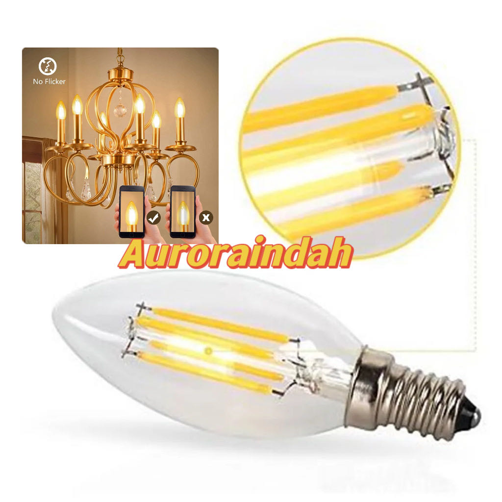 Jual Lampu Led Filament Filamen 4W Fiting E14 / E27 Lampu hias led ...
