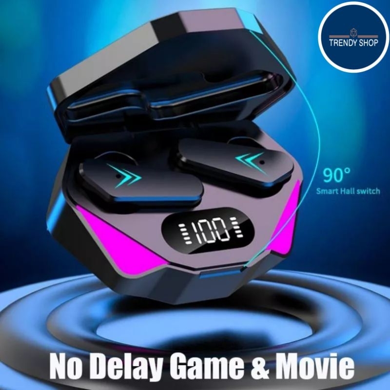 Jual Headset Bluetooth X15 LED USB TYPE C Gaming Earphone Fullbass ...