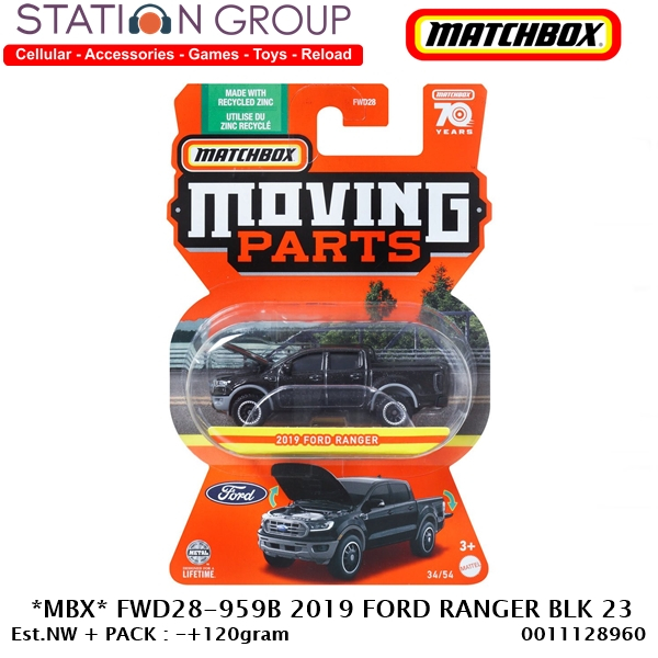 Jual MATCHBOX FWD28-959B 2019 FORD RANGER BLACK 23 - DIECAST | Shopee ...