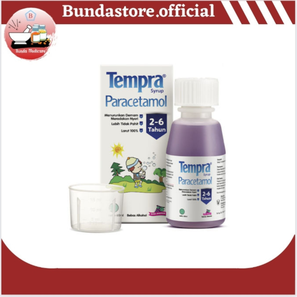 Jual Tempra Sirup Rasa Anggur 30 ml / 60 ml / 100 ml - Paracetamol ...