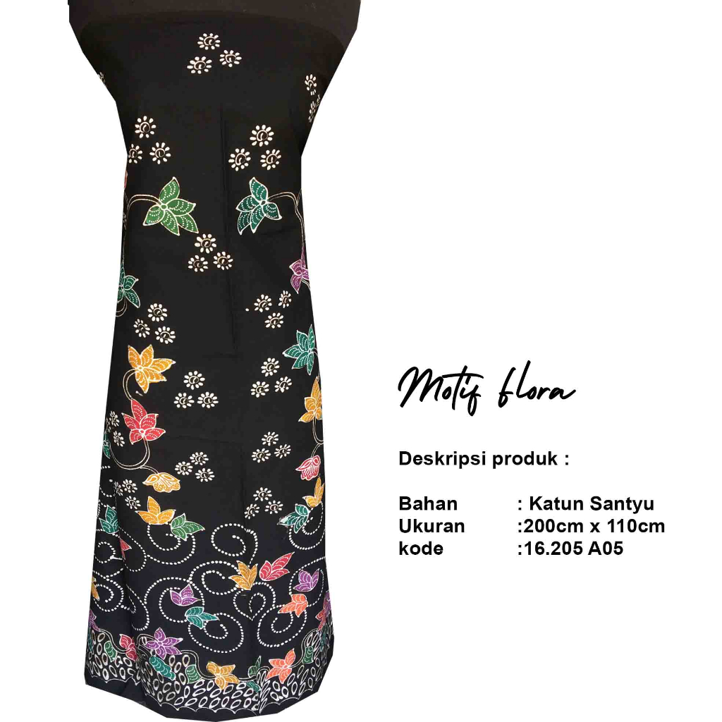 Jual Batik Tulis Madura / Flora atau Tumbuhan / Dasaran Hitam Cantik ...