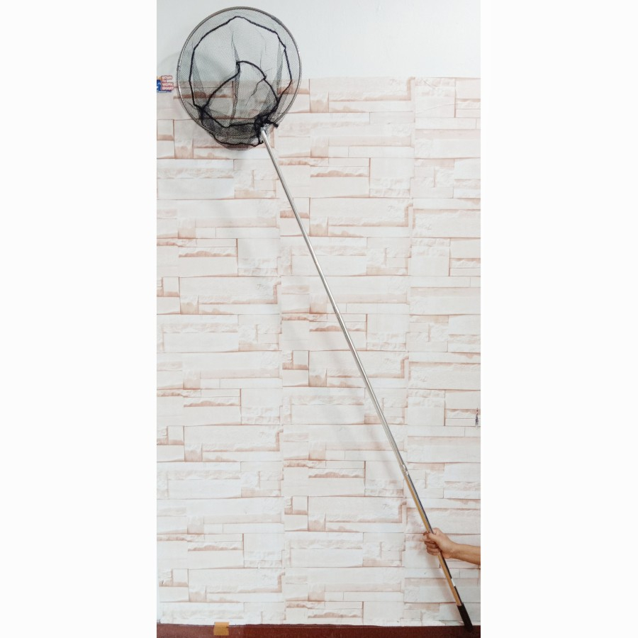 Jual Serokan Jaring Ikan besar stainless adjustable Fishing Landing Net ...