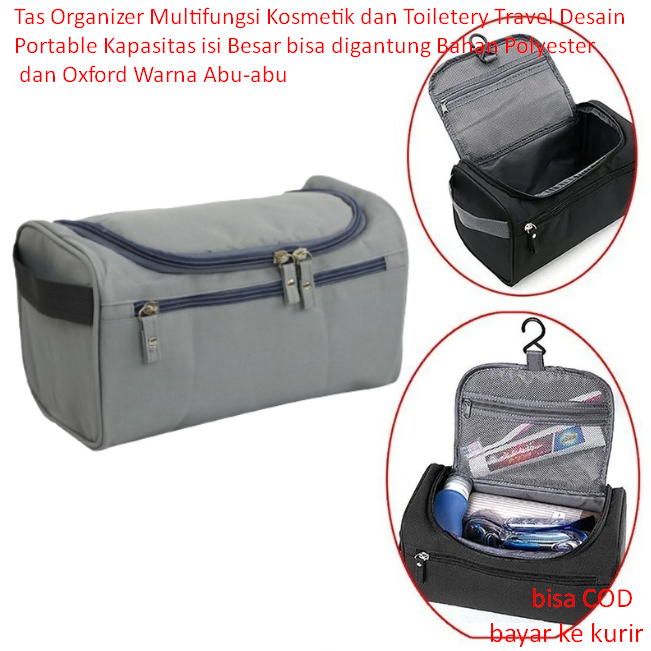 Jual Tas Organizer Multifungsi Kosmetik dan Toiletery Travel Desain ...