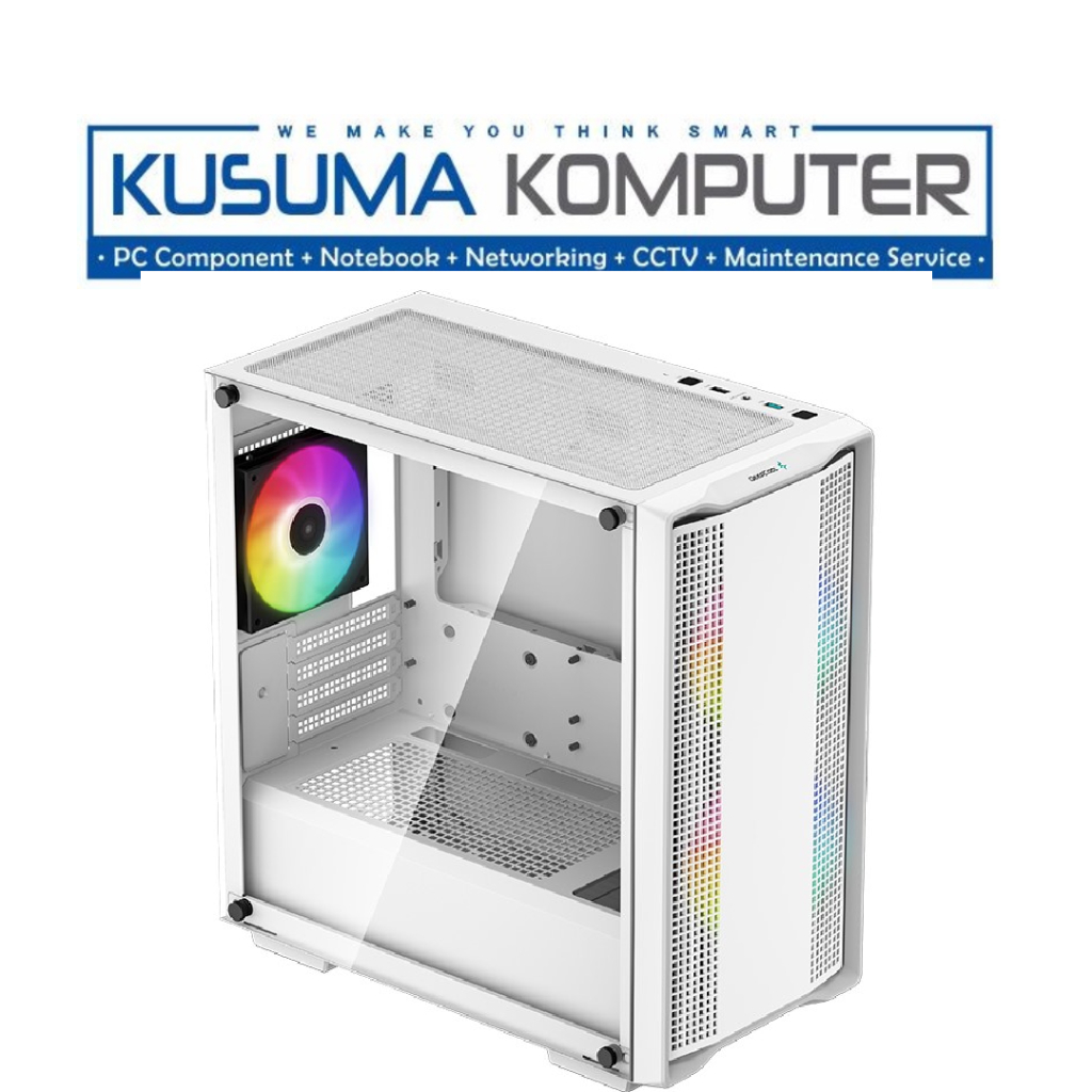 Jual DeepCool CC360 White ARGB + 3 Fan ARGB Micro ATX Casing Gaming PC ...
