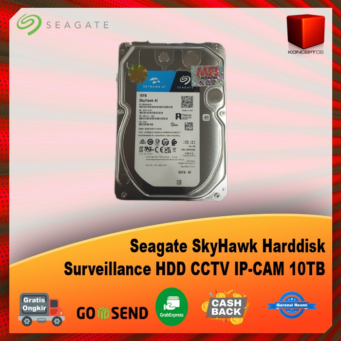 Jual Seagate SkyHawk Harddisk Surveillance MFI HDD CCTV IP-CAM 10TB ...