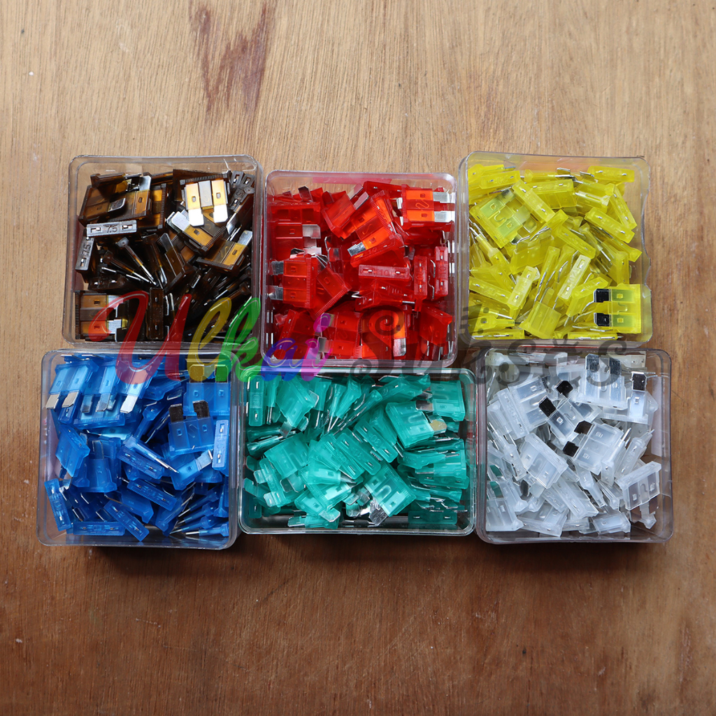 Jual Sekring Sikring Tancap Mini / Besar Gepeng 5A, 7.5A, 10A, 15A, 20A, 25A, 30A Isi 100pcs / 1 ...