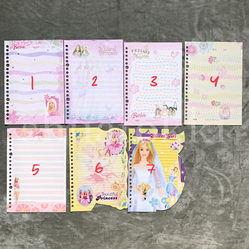 Jual KOLEKSI KERTAS FILE BINDER GAMBAR BARBIE B5 LUCU GEMAS CANTIK ...