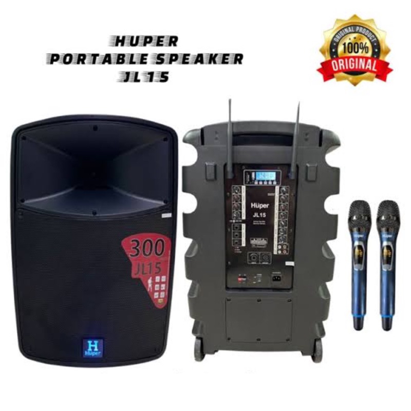 Jual Speaker Portable Wireless Huper JL 15 Original 15 inch HUPER JL15 ...