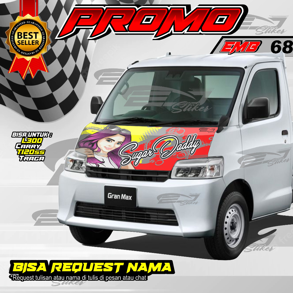 Jual STIKER NEW DESAIN PICK UP FULL BODY DECAL-STICKER MOBIL L300 ...