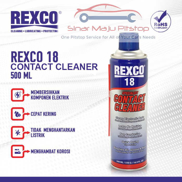 Jual REXCO 18 SPECIALIST CONTACT CLEANER 500 ML Original Spray ...