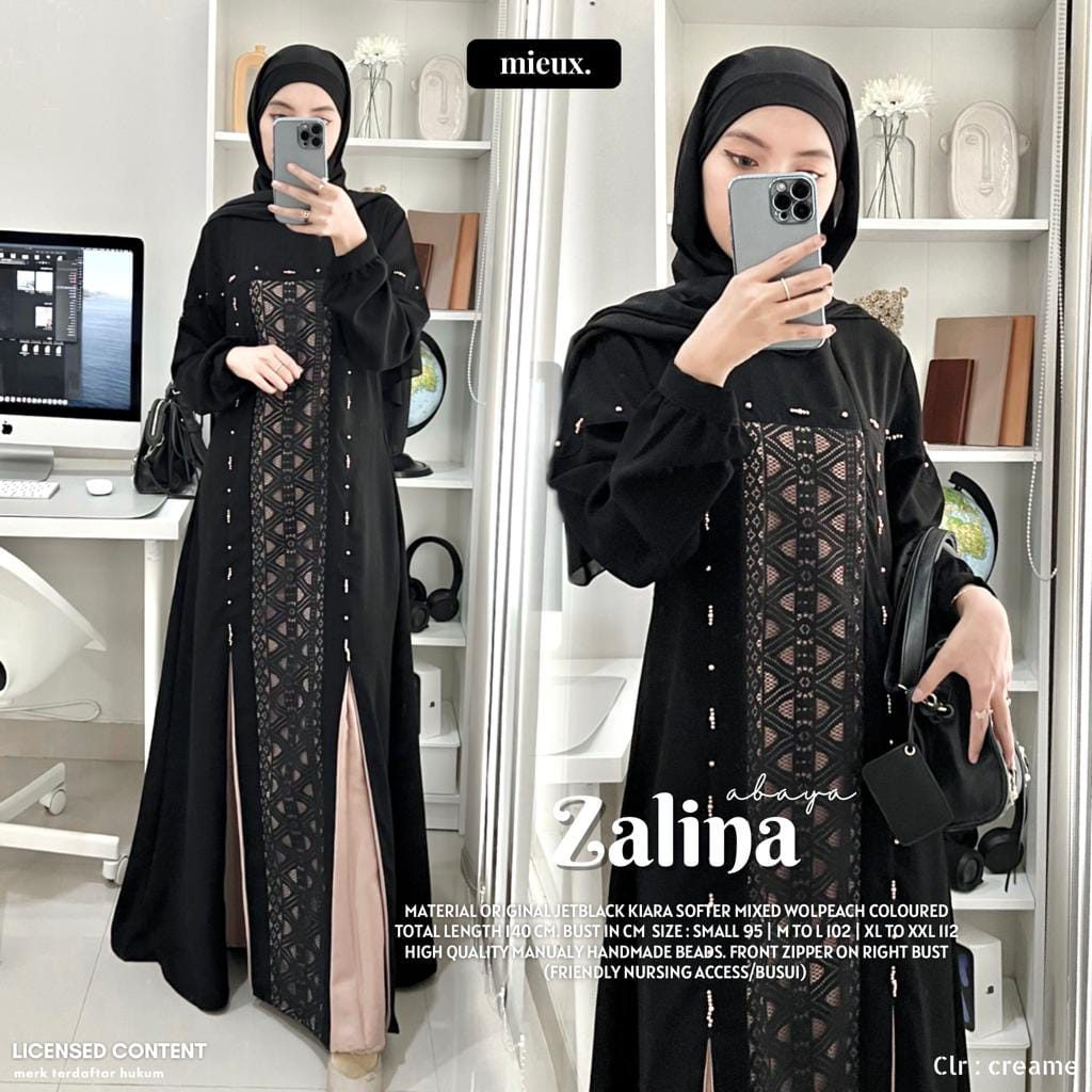 Jual Gamis Abaya Arab Hitam List Busui Bahan Jet Black Saudi Kwalitas Terjamin Exclusive Abaya ...