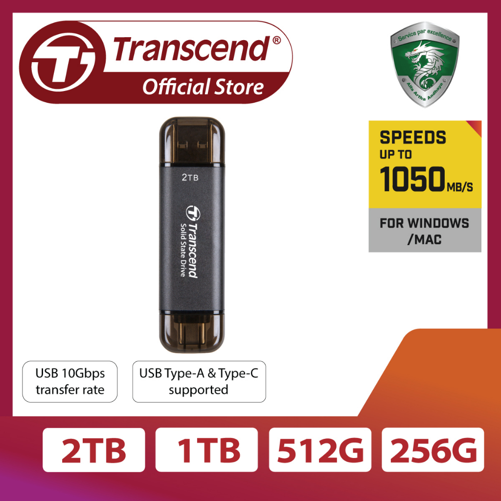 Jual Transcend External SSD ESD310C | Shopee Indonesia