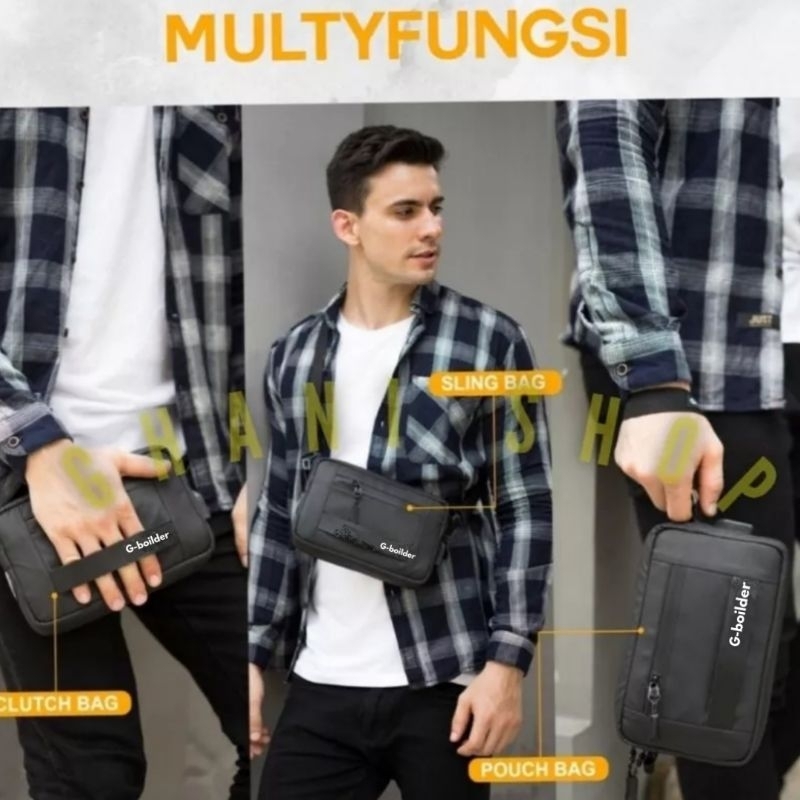 Jual CLUTCH Hand Bag Pria Wanita Multifungsi Tas Tangan Pouch Anti Air ...