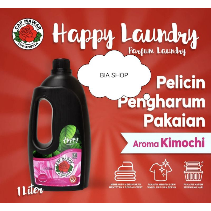 Jual Pewangi Happy Laundry Cap Mawar 1 Liter | Shopee Indonesia