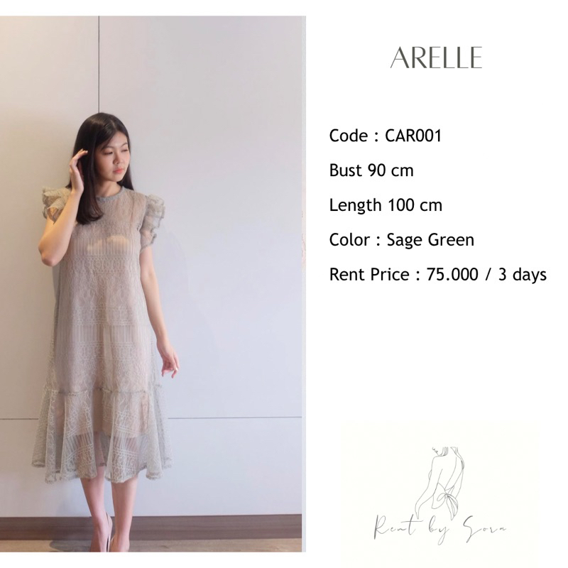Jual SEWA / RENTAL DRESS KONDANGAN ARELLE CAR001 | Shopee Indonesia