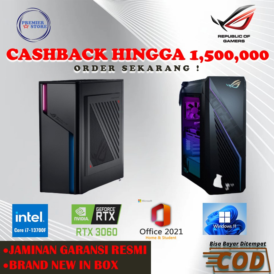 Jual ASUS ROG DESKTOP G13CH-7F1153607WSO i7-13700F 16GB 1TB+512GB ...