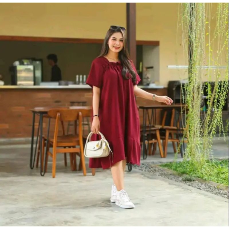 Jual Daster Cringkel Airflow Fuji Termurah/Daster Fuji Polos Virall ...