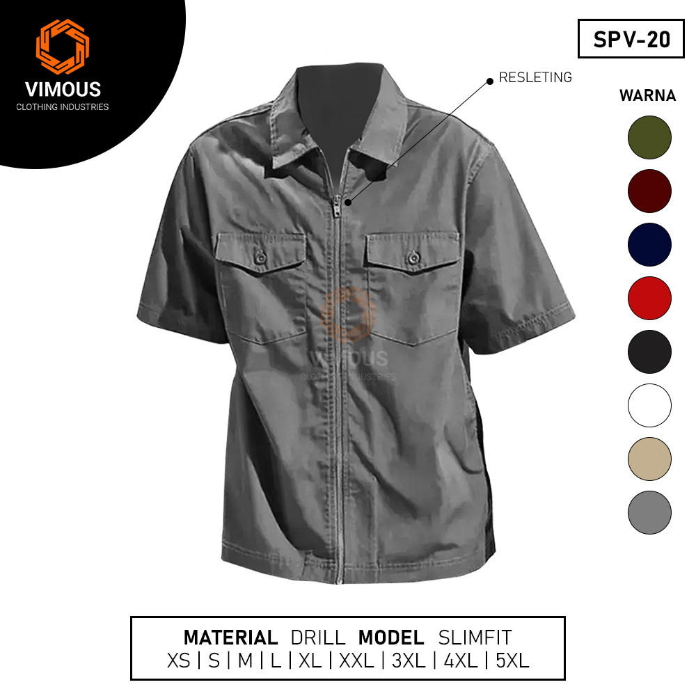 Jual Kemeja Polos Pria Kemeja Casual Seragam PDL Pria Taktikal Sporhem ...