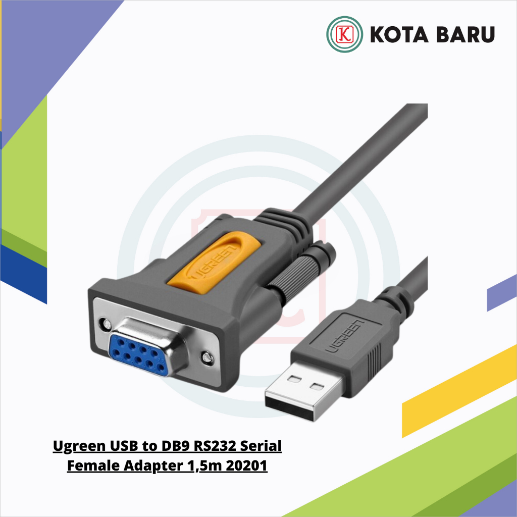 Jual Ugreen USB to DB9 RS232 Serial Female Adapter 1,5m 20201 | Shopee ...