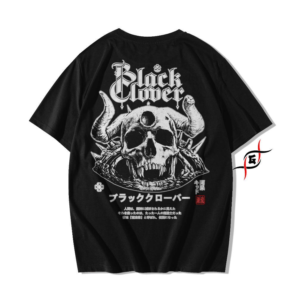 Jual GENRYU Demon Skull Anime Black Clover Baju Kaos T-shirt Cotton ...