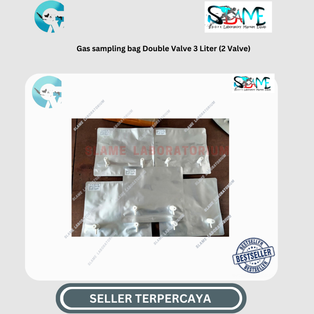 Jual Gas sampling bag Double Valve 3 Liter (2 Valve) | Shopee Indonesia