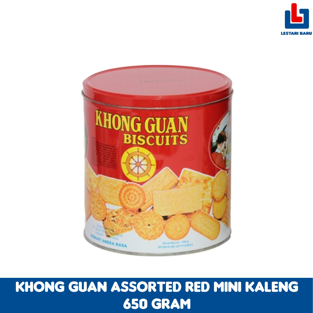 Jual Roti Kaleng Edisi Lebaran Khong Guan Assorted Red Mini Kaleng 650 ...