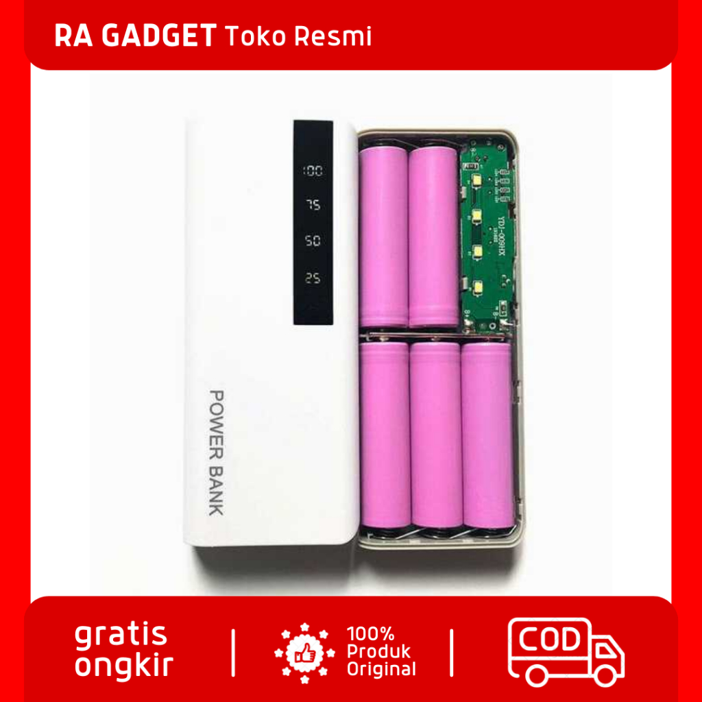 Jual DIY Power Bank Case 5x18650 2 Port + Display / Case Casing ...