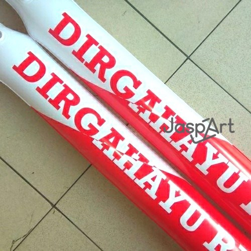 Jual Balon tepuk DIRGHAYU RI merah putih / balon supporter HUT RI ...