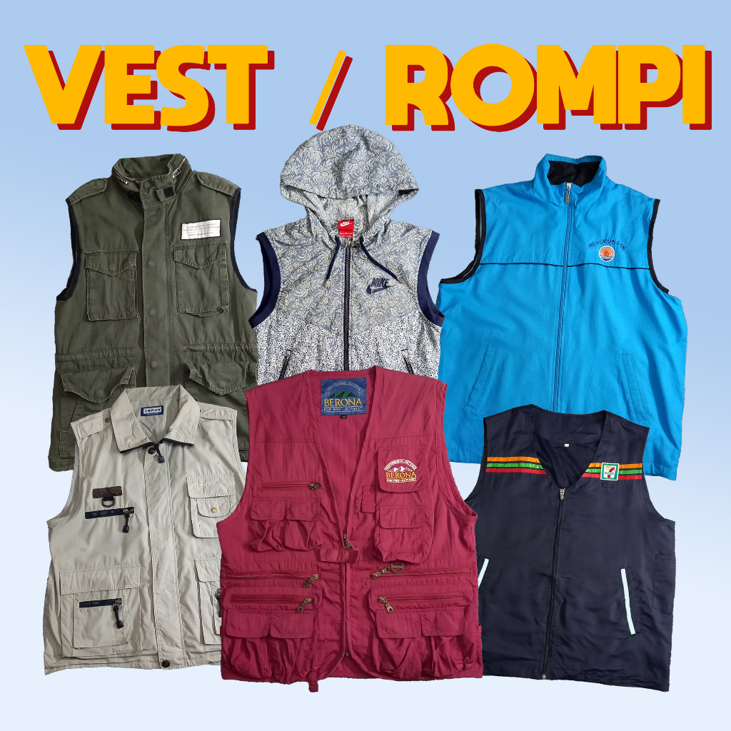Jual VEST ROMPI VINTAGE TACTICAL OUTDOOR PARASUT | Shopee Indonesia