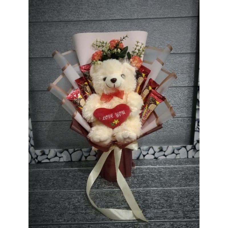 Jual Buket Boneka buket bunga buket Snack beng beng buket LED | Shopee ...